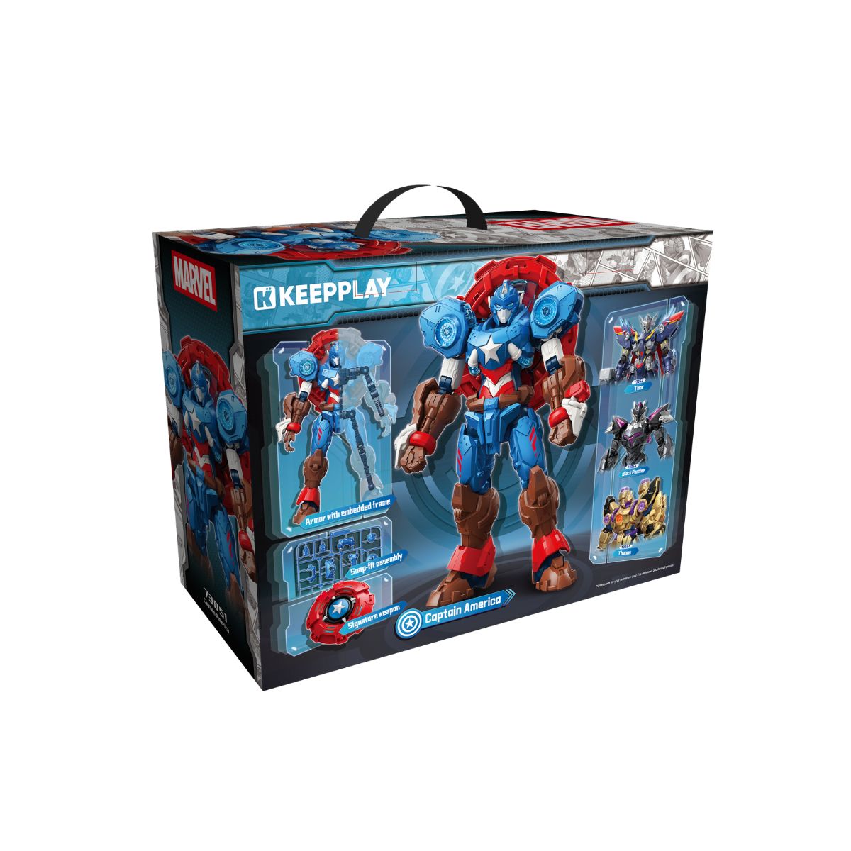 Marvel Mecha Captain America - Mô hình lắp ráp - KEEPPLAY 73051 – My Hobby